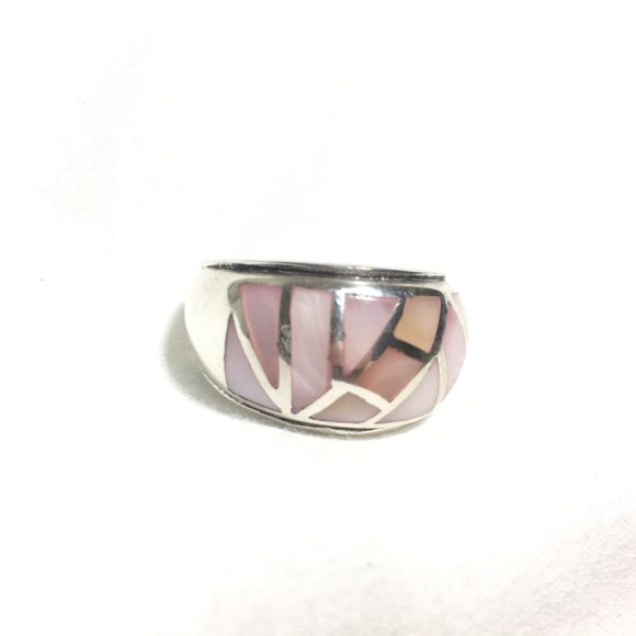 Vintage | Jewelry | Vintage 9s Shell Inlay Ring | Poshmark